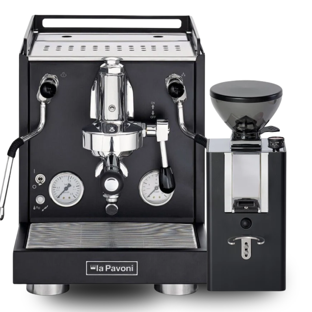 La Pavoni Cellini Evoluzione & Kube V2 Coffee Machine & Grinder Bundle ...